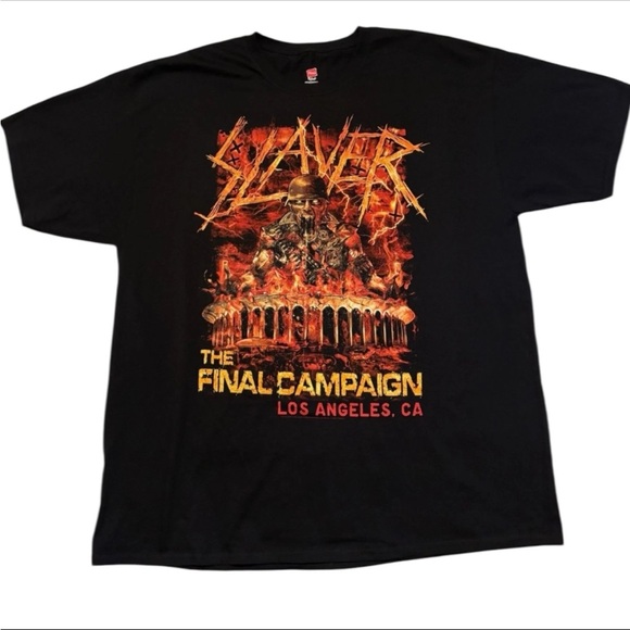 Slayer | Shirts | Slayer The Final Campaign Los Angeles Final Two Shows ...